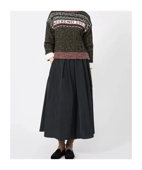 Max Mara Long Taffeta Skirt