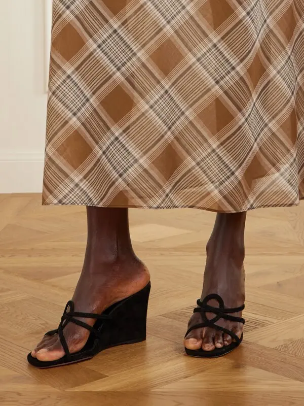 MARYAM NASSIR ZADEH Suede Wedge Sandals
