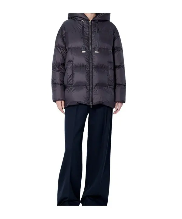 Max Mara Long-sleeved Padded Jacket - Black