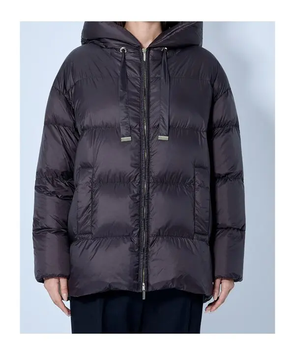 Max Mara Mtcnerine Hooded Quilted Down Jacket - Black