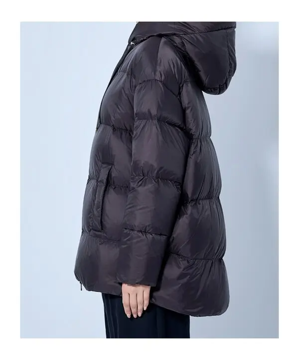 Max Mara Mtcnerine Hooded Quilted Down Jacket - Black