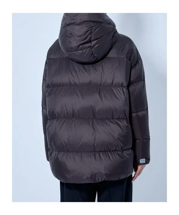 Max Mara Mtcnerine Hooded Quilted Down Jacket - Black