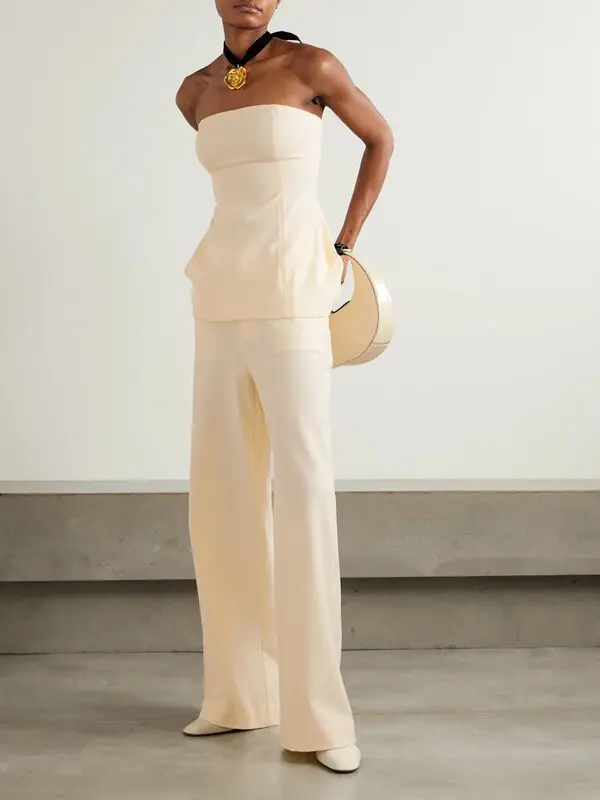 Staud High-waisted Wide-leg Trousers