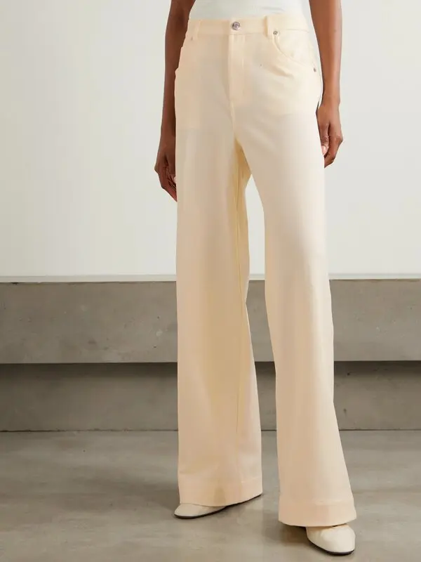 Staud High-waisted Wide-leg Trousers