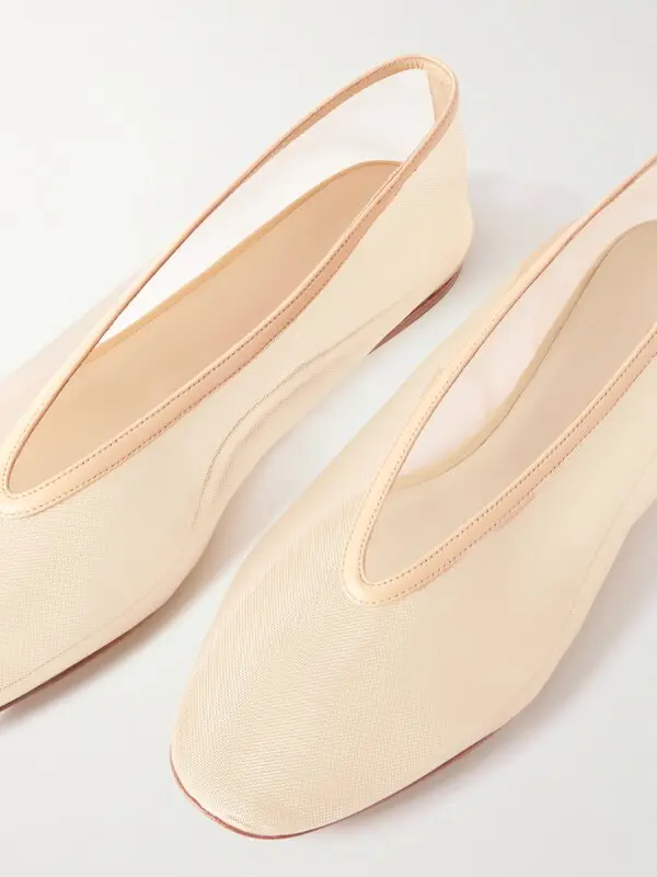 Le Monde Beryl Luna Mesh Almond-toe Ballet Flats