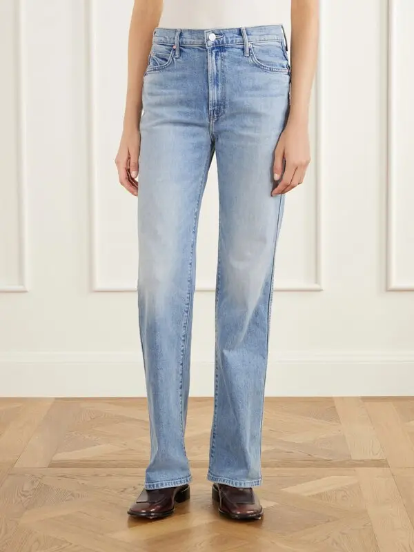 MOTHER High-waisted Straight-leg Jeans