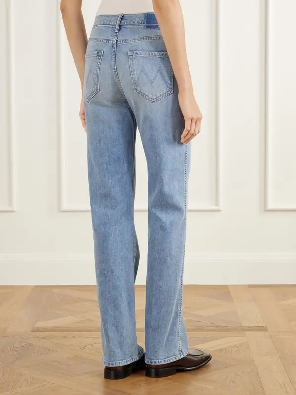 MOTHER High-waisted Straight-leg Jeans