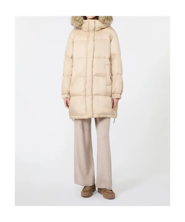 Max Mara Reversible Midi Parka In Water-repellent Plain