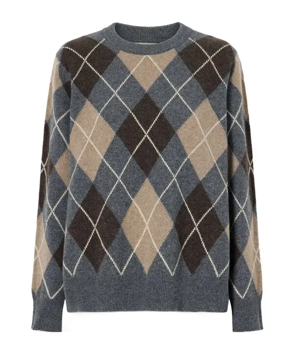 Daughter Ava Argyle Wool Sweater - No