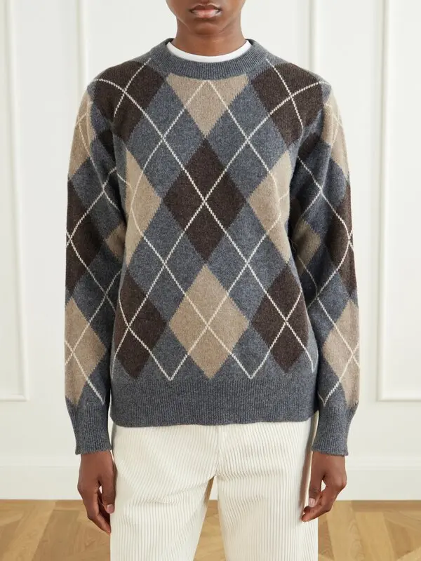 Daughter Ava Argyle Wool Sweater - No