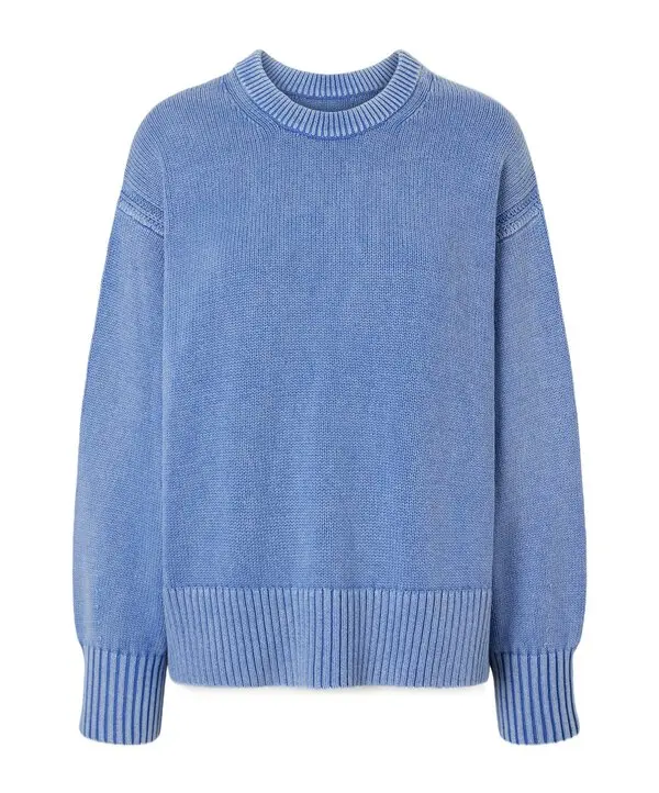 Guest In Residence Sunwash Cozy Cotton And Cashmere-blend Sweater - Blue