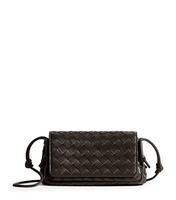 Bottega Veneta Leather Notturno Cross-body Bag - Brown