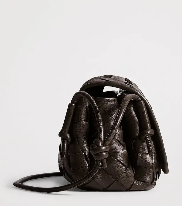 Bottega Veneta Leather Notturno Cross-body Bag - Brown