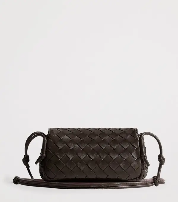 Bottega Veneta Leather Notturno Cross-body Bag - Brown