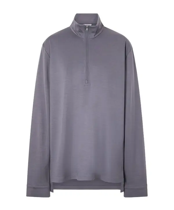 RIER Wool Half-zip Sweatshirt - Gray