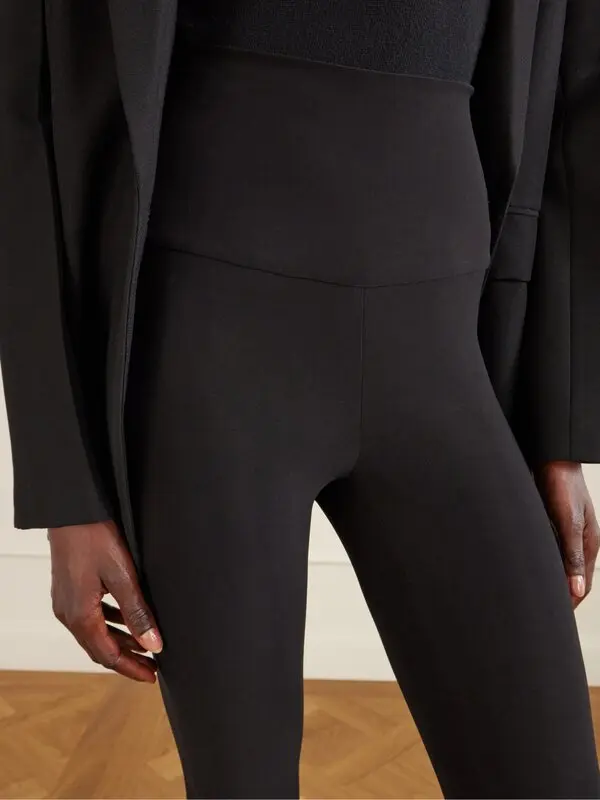 Norma Kamali Pedal Pusher Cropped Stretch-jersey Leggings