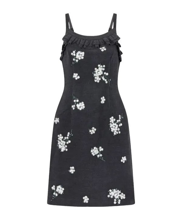 SHUSHU/TONG Wool-blend Midi Dress - Black