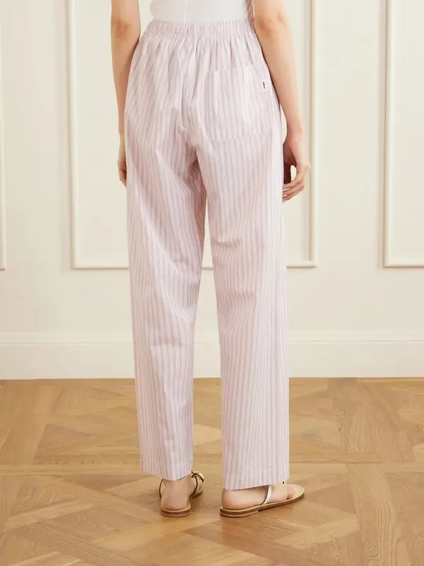 TEKLA Striped Organic Cotton Pajama Pants