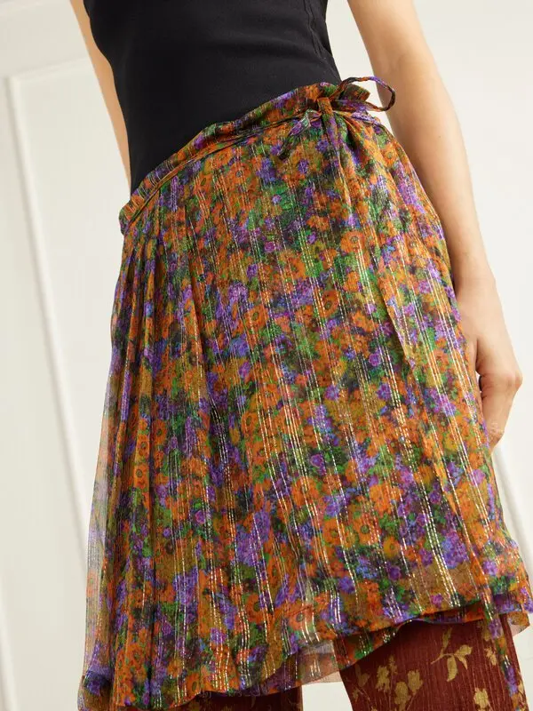 Dries Van Noten Floral Double-layered Pants