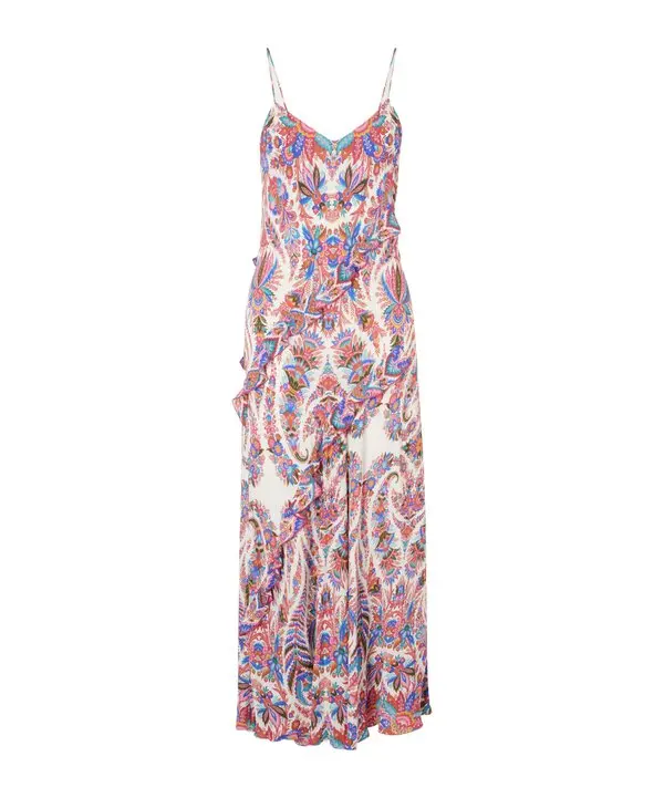 Etro Ruffled Paisley-print Chiffon Maxi Dress - Multicolor