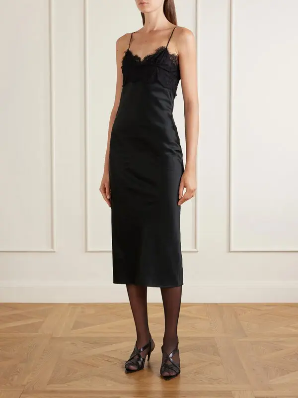 Khaite Satin Slip Dress