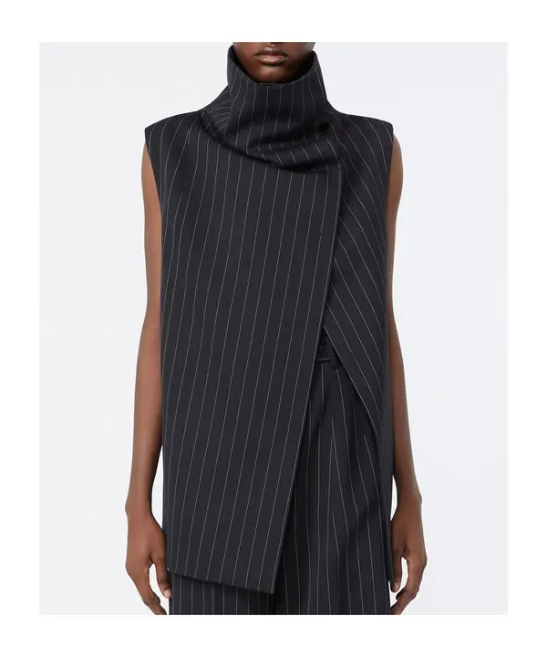 Sportmax Albata Striped Top - Black