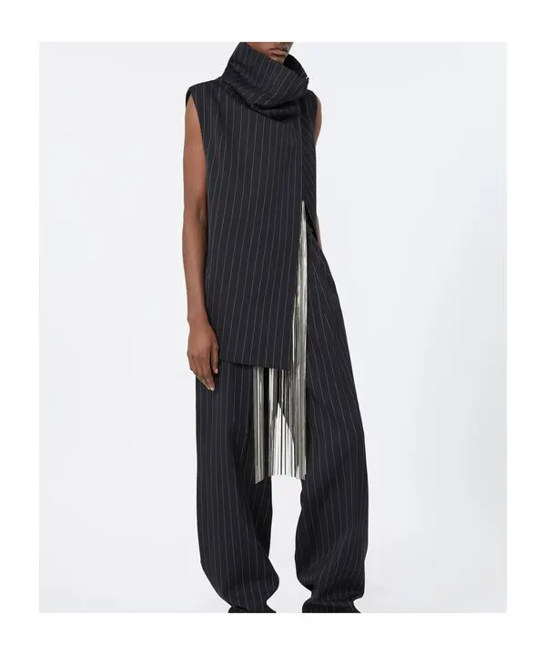 Sportmax Albata Striped Top - Black