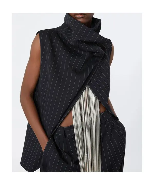 Sportmax Albata Striped Top - Black