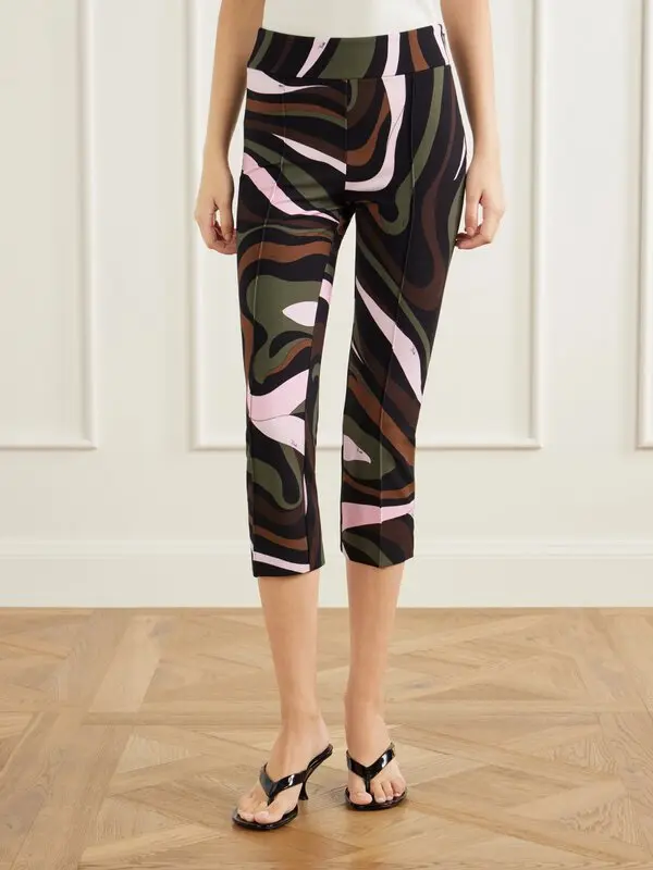 Emilio Pucci Colorful Printed Cropped Pants
