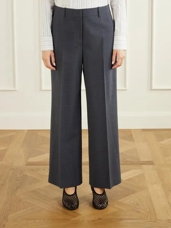 Theory Stretch-wool Straight-leg Pants