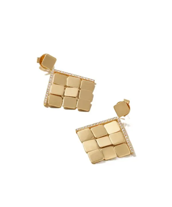 Ileana Makri Gold Diamond Earrings - No