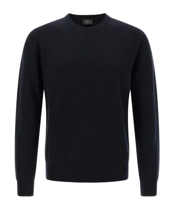Brioni Crewneck Knitted Jumper - Blue