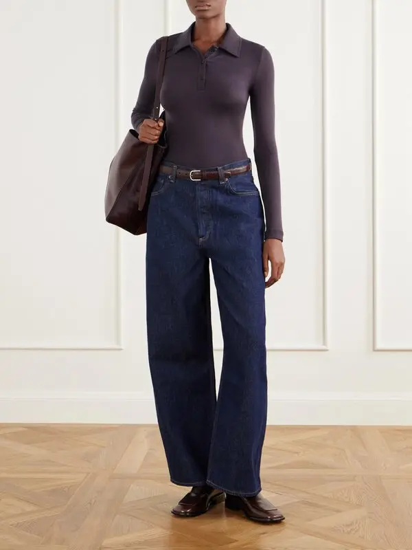 AGOLDE Stretch-lyocell Polo Shirt