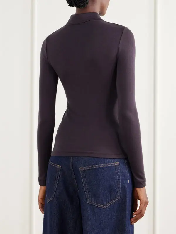 AGOLDE Stretch-lyocell Polo Shirt