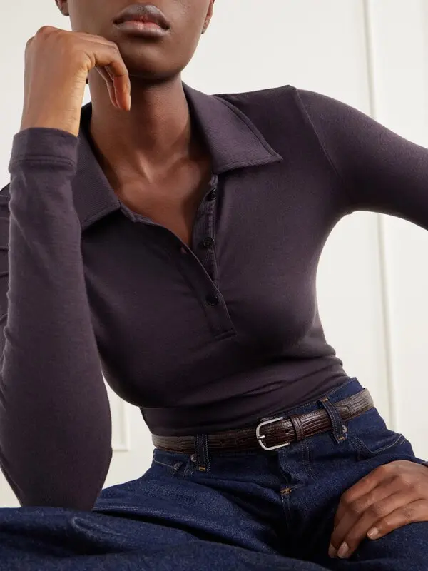 AGOLDE Stretch-lyocell Polo Shirt