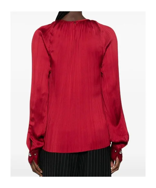 LANVIN Pleated Long-sleeve Blouse