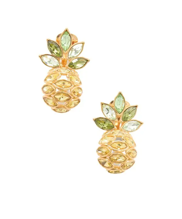 Oscar De La Renta Pineapple Earrings - No