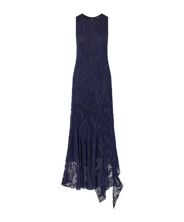 Etro Devoré Cotton-blend Crepe-jersey Maxi Dress