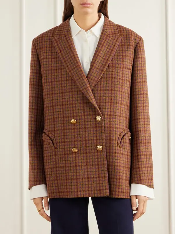 BLAZÉ MILANO Classic Checkered Double- Blazer