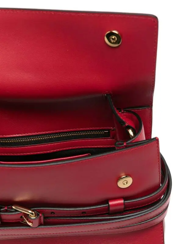 Moschino Belt-detail Leather Tote Bag - Red