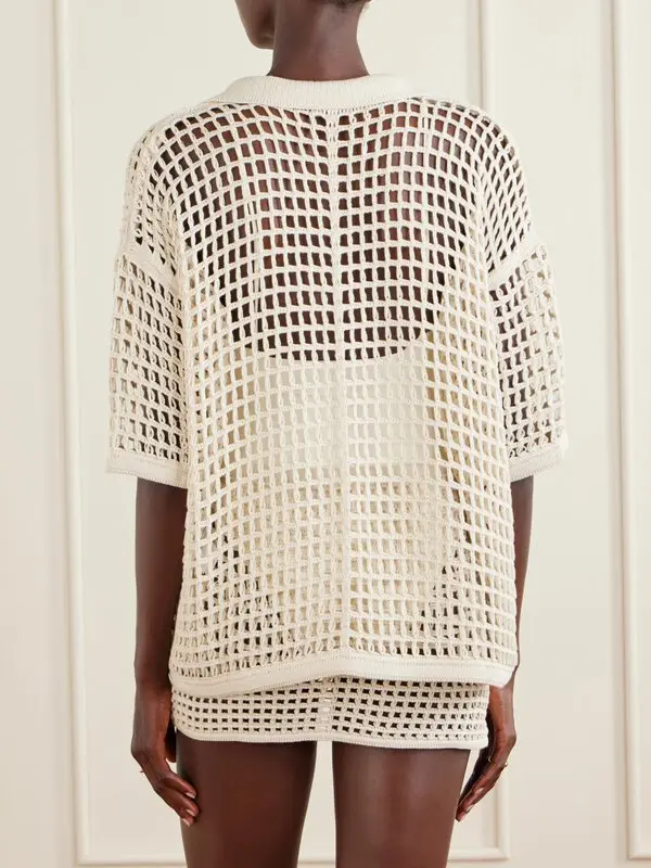 HAIGHT. Knit Cotton-blend Blouse