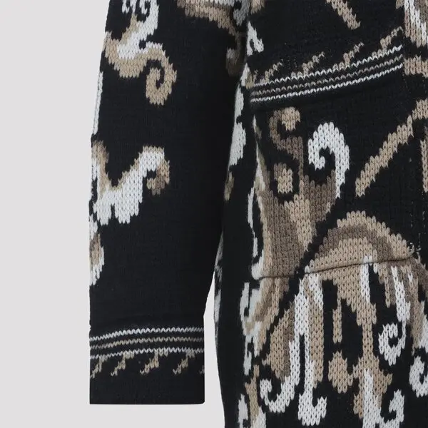 Etro Jacquard-knit Wool Cardigan