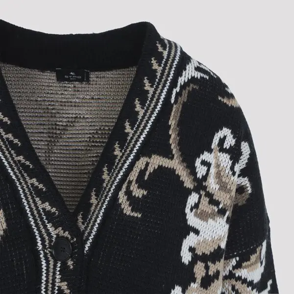 Etro Jacquard-knit Wool Cardigan