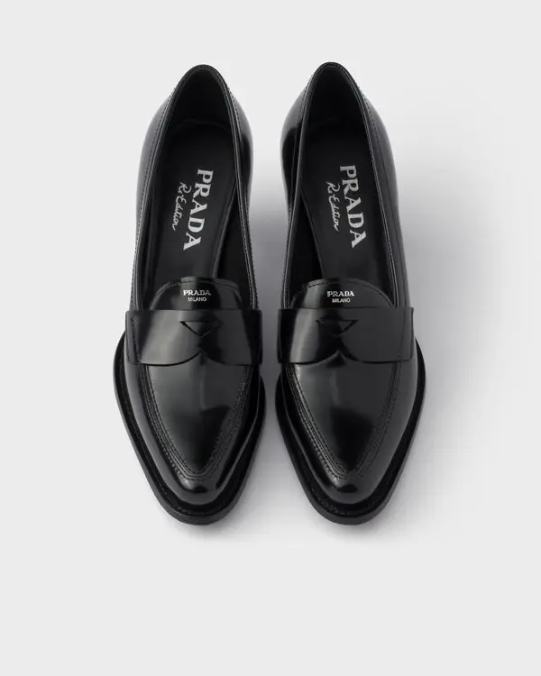 Prada Brushed Leather Loafers