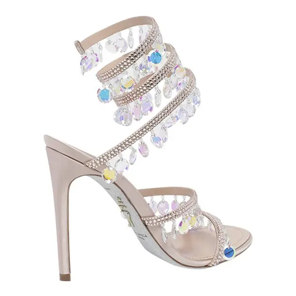 Rene Caovilla Tassel Rhinestone High Heels