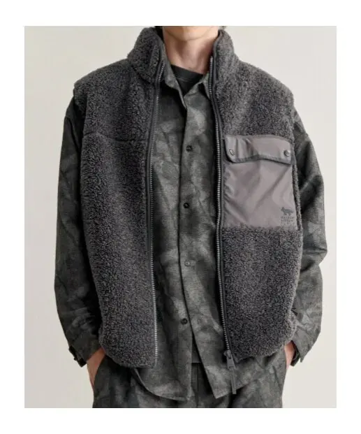 Maison Kitsuné Fleece Sleeveless Jacket