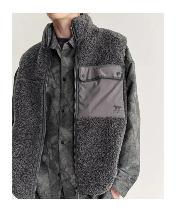 Maison Kitsuné Fleece Sleeveless Jacket