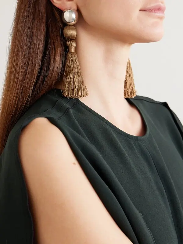 SOPHIE BUHAI Silver Tassel Earrings