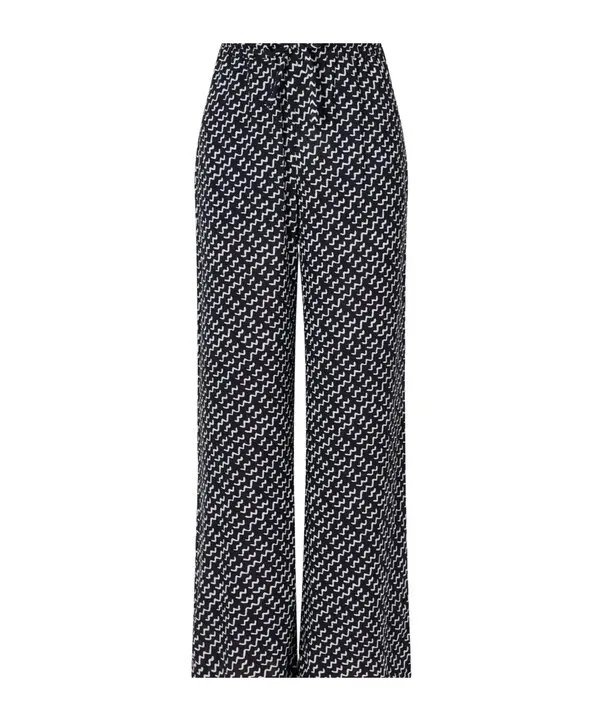 DONDE ESTEBAN Estrellitas Y Olas Printed Woven Straight-leg Pants