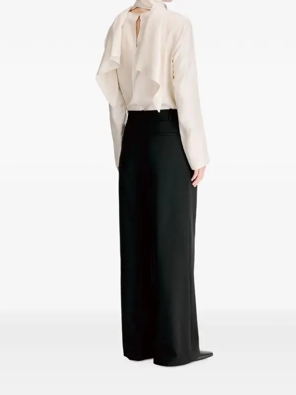 Loulou De Saison Nat Pleated Wide-leg Pants